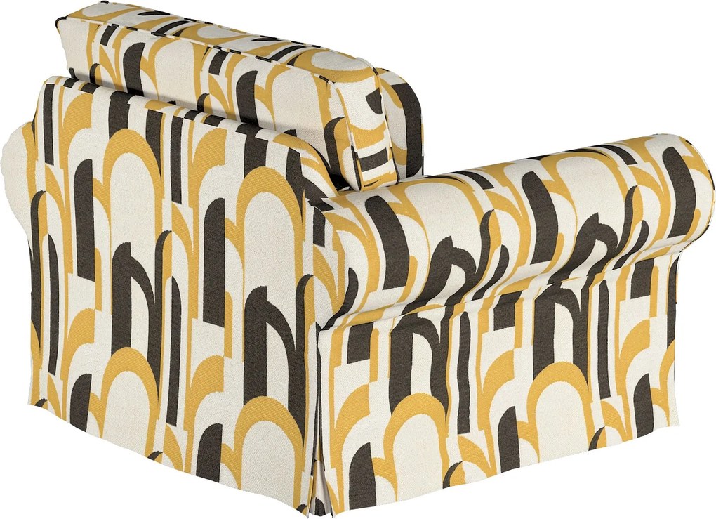 Potah na křeslo IKEA Ektorp barva vícebarevná látka pletený vzor, vzorované