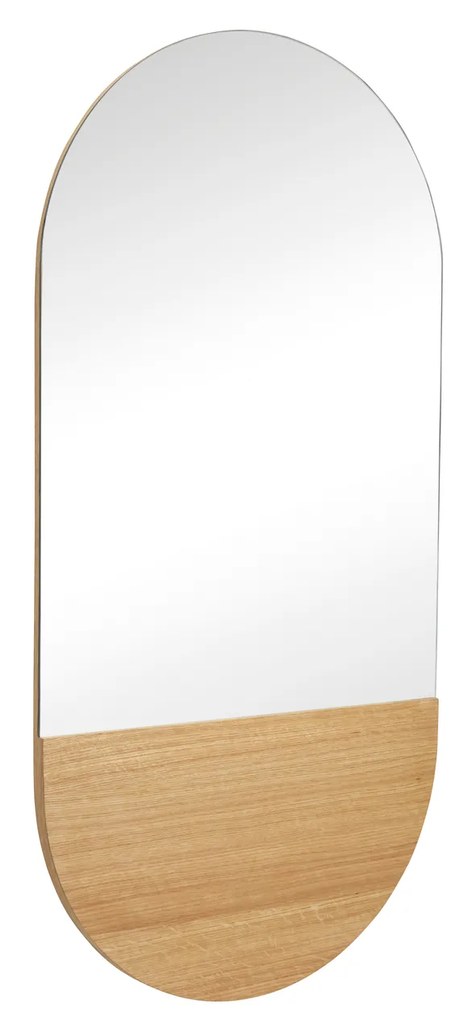 Hübsch Nástěnné zrcadlo, dub, FSC, přírodní, 50x100 cm - 880807F