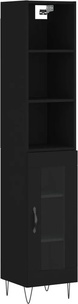 vidaXL Skříň highboard 34,5 x 34 x 180 cm kompozitní dřevo [3189886] Barva: hnědý dub