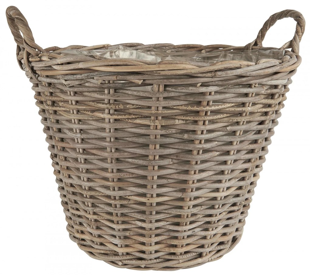 IB LAURSEN Proutěný obal na květináč Rattan 39 cm, přírodní barva, proutí