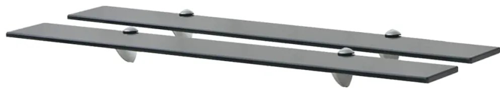 Plovoucí police 2 ks sklo 80 x 20 cm 8 mm 3051531