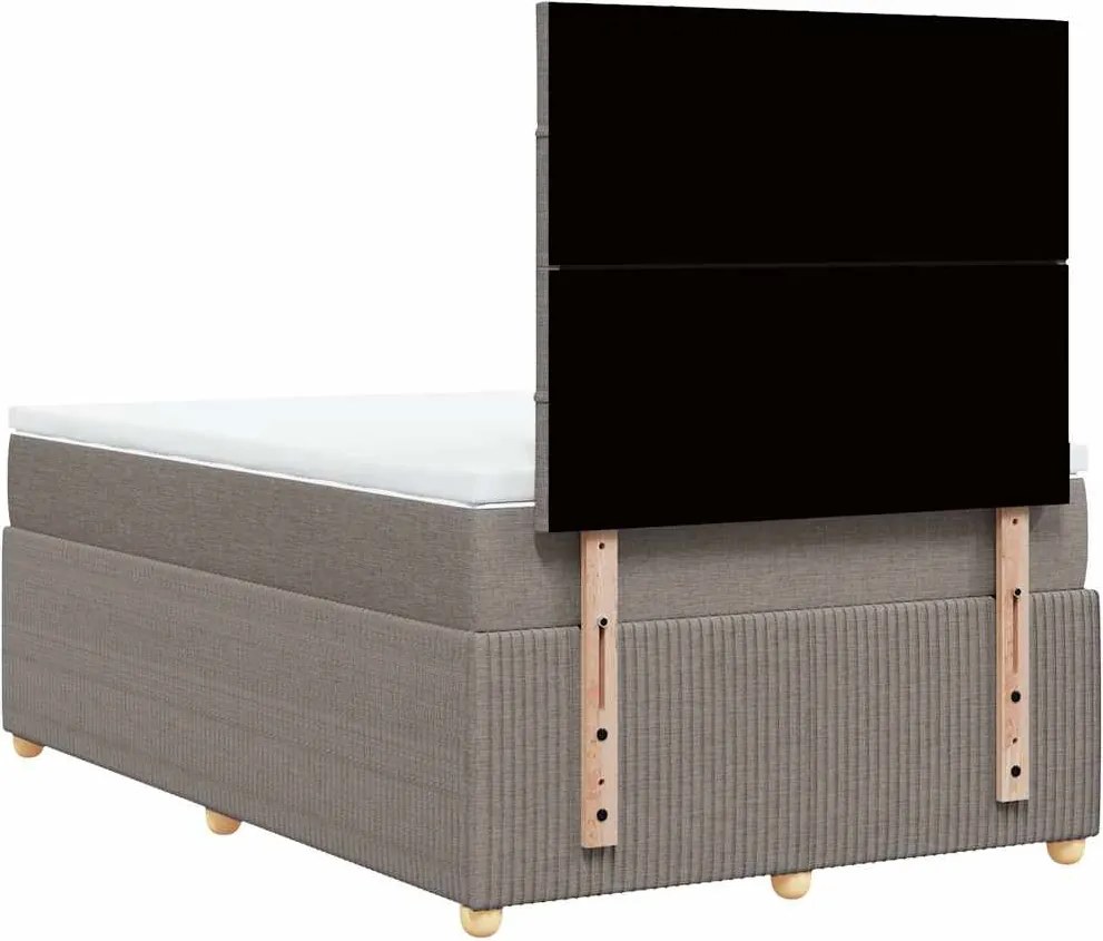 Box spring postel s matrací taupe 120x190 cm textil 3291999