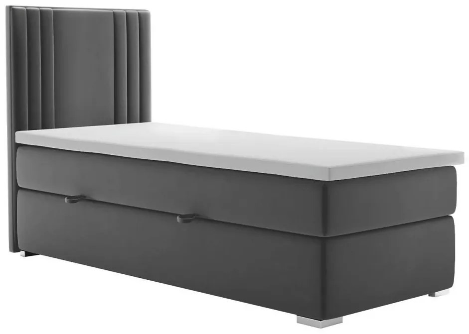 Luxusní jednolůžková postel TESA Hořčicová 80x200 cm Pravá