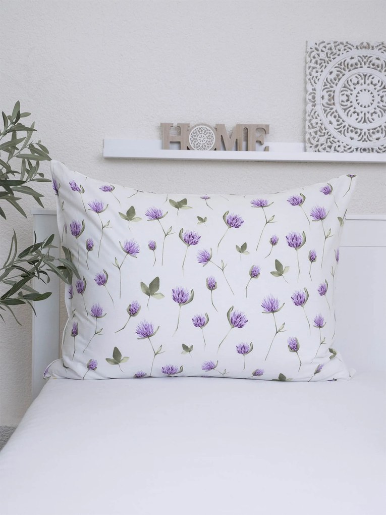 MK Lůžkoviny Bavlněný povlak na polštář Renforcé 70 x 90 cm - Jetel