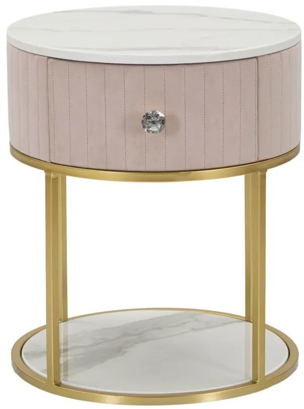Mauro Ferretti Noční stolek MONTPELLIER ROSA 42X48 cm