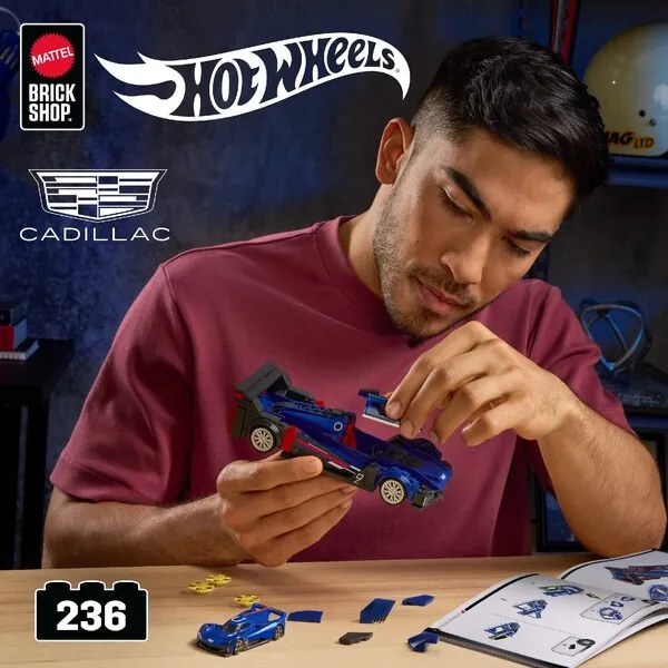 Mattel Brick Shop Hot Wheels Speed series Cadillac Project GTP Hypercar Vícebarevná