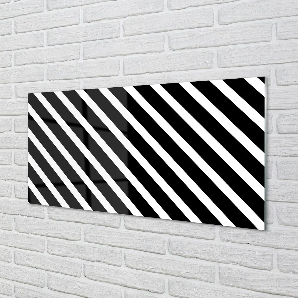 Obraz na skle zebra pruhy 100x50 cm