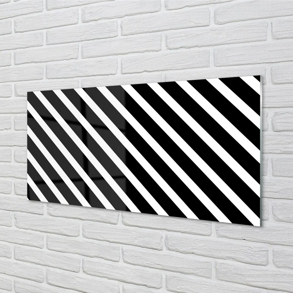 Obraz na skle zebra pruhy 120x60 cm