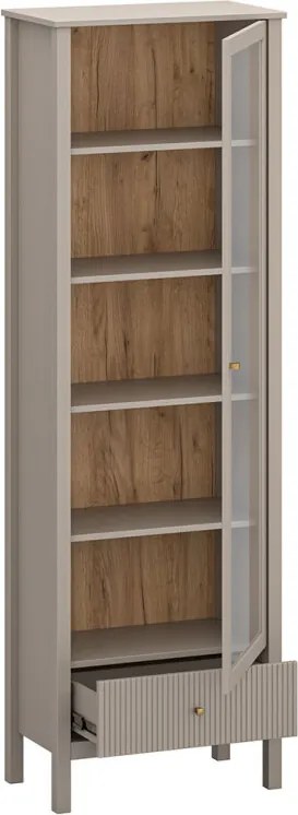 Vitrína 1w1s (A) taupe Kleo