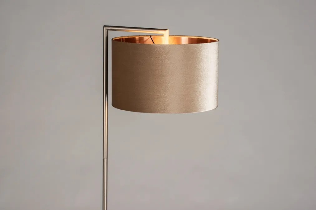 Stojací designová lampa Pallas Taupe Steel