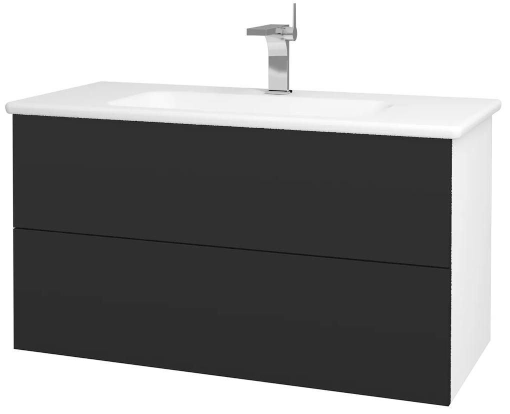Dřevojas Koupelnová skříň VARIANTE SZZ2 100 (umyvadlo Euphoria) Varianta: N01 Bílá lesk / D01 Beton