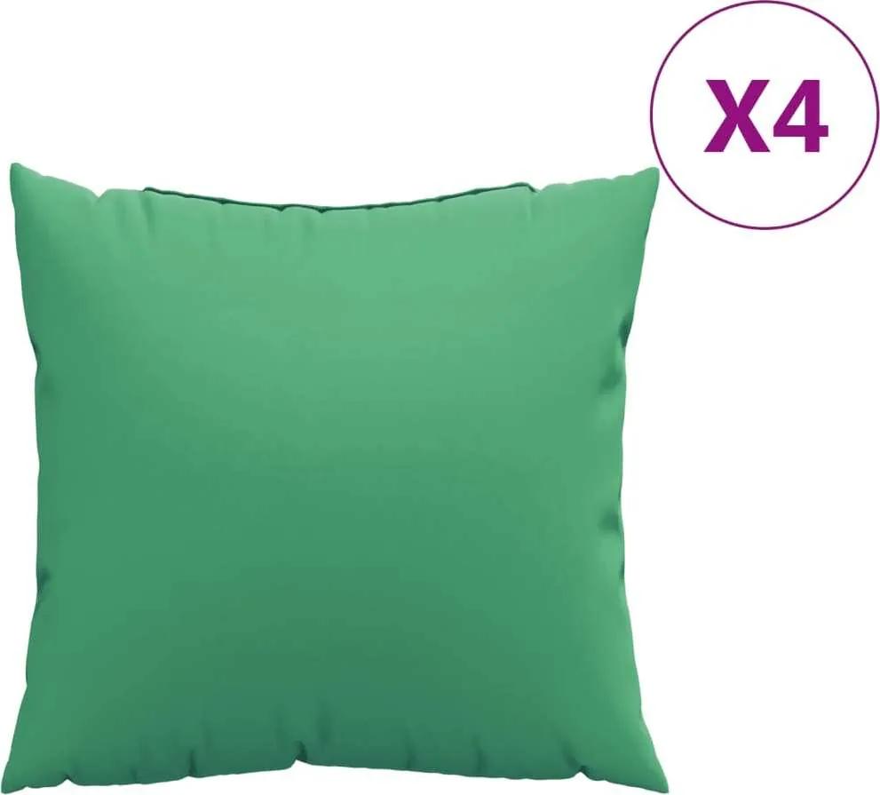 vidaXL Dekorační polštáře 4 ks 60 x 60 cm textil [314359] Barva: Zelená