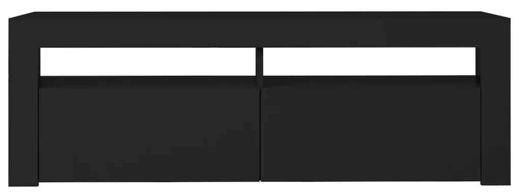 TV skříňka s LED osvětlením černá 120 x 35 x 40 cm