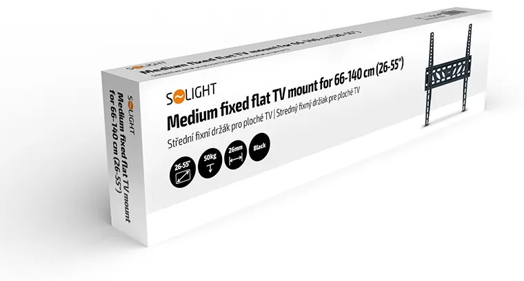 Solight střední fixní držák pro ploché TV, 66cm - 140cm (26'' - 55'')