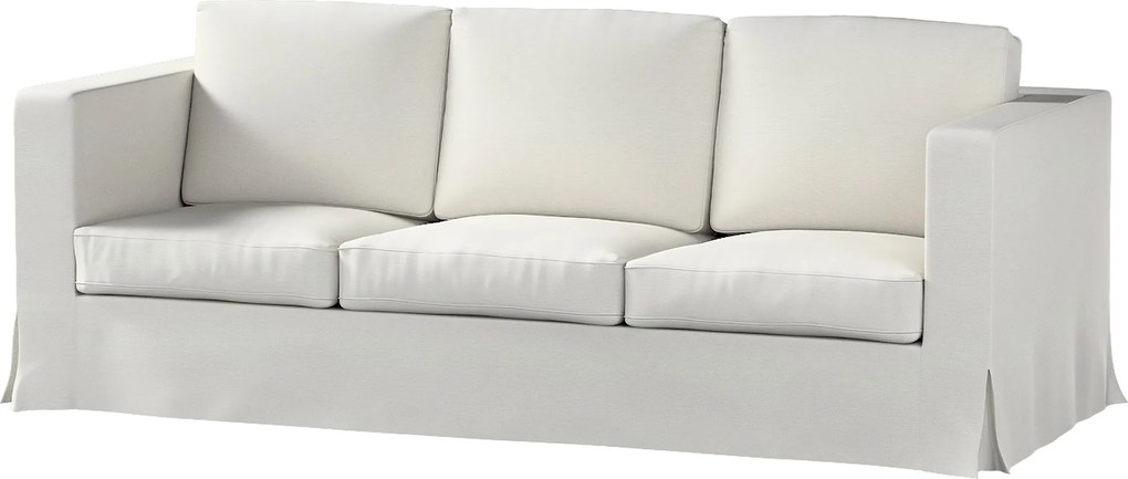 Potah na pohovku IKEA  Karlanda 3-místná nerozkládací, dlouhý barva šedá látka lesklé, pletený vzor, sametová