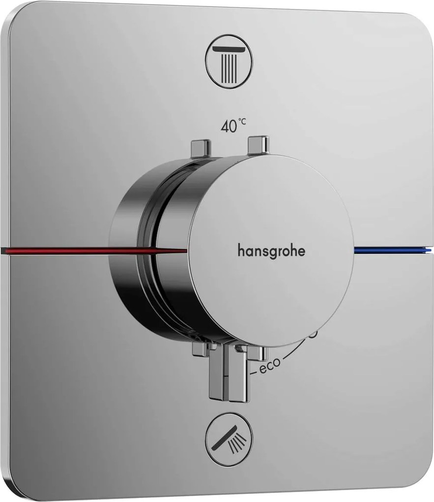 Hansgrohe ShowerSelect Comfort Q - Termostatická baterie pod omítku, pro 2 spotřebiče, chrom 15586000
