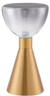 LED zlato-kouřová stolní lampa Voi