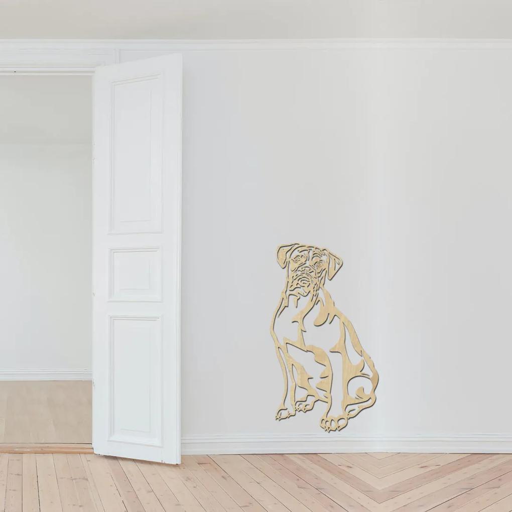 dřevo života Dřevěná dekorace psa Boxer Rozměry (cm): 16x30, Barevný vzor: Buk