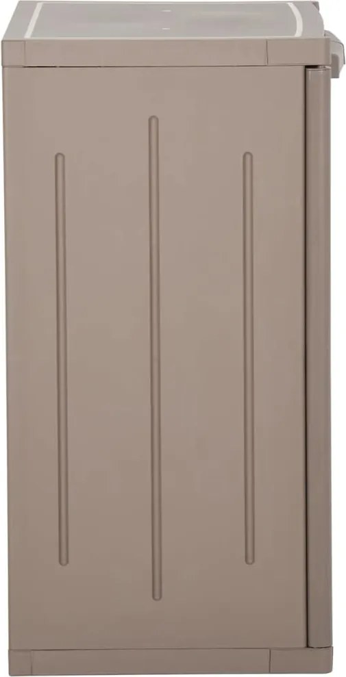Zahradní úložná skříň hnědá 65 x 45 x 88 cm PP vzhled dřeva 151239