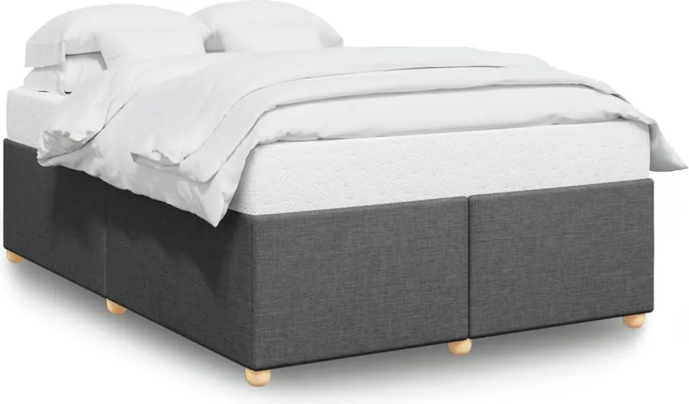 Rám postele bez matrace tmavě šedý 160 x 200 cm textil 3284744