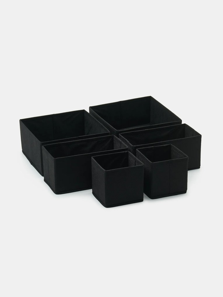 Sinsay - Sada organizérů do skříně 6-pack - černá