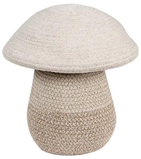 Béžový látkový dětský koš na hračky ø 23x27 cm Mushroom – Lorena Canals Biano.cz