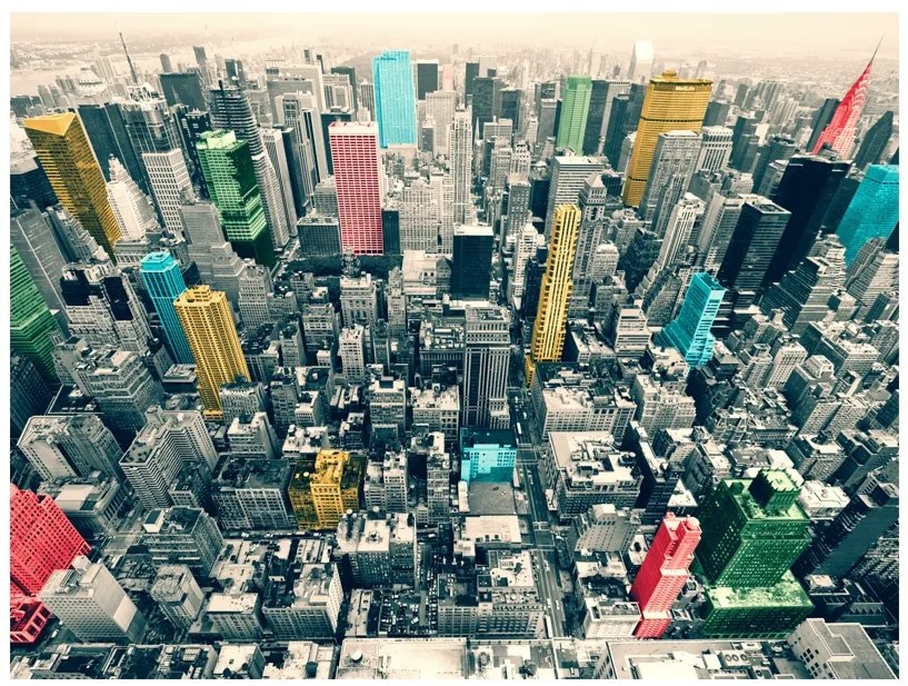 Fototapeta - New York's colorful reflections
