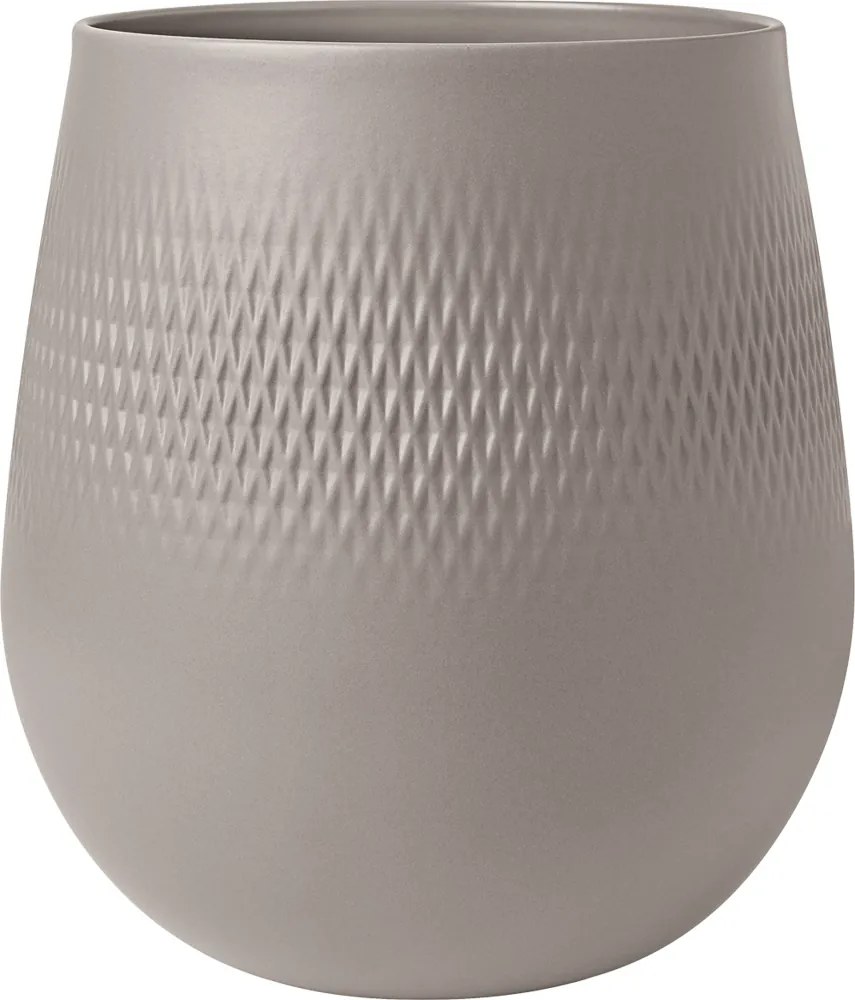 Villeroy&Boch Villeroy & Boch Manufacture Collier Taupe váza Carré, velká 20 cm, 5,5 l