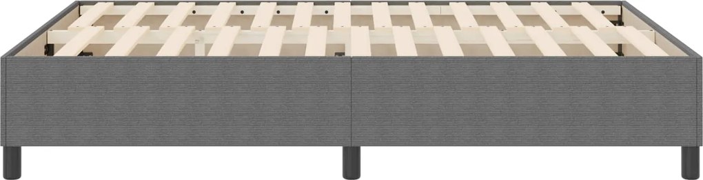 Rám platformy Světle šedá 140 x 190 cm Žebrovaná látka 3337407