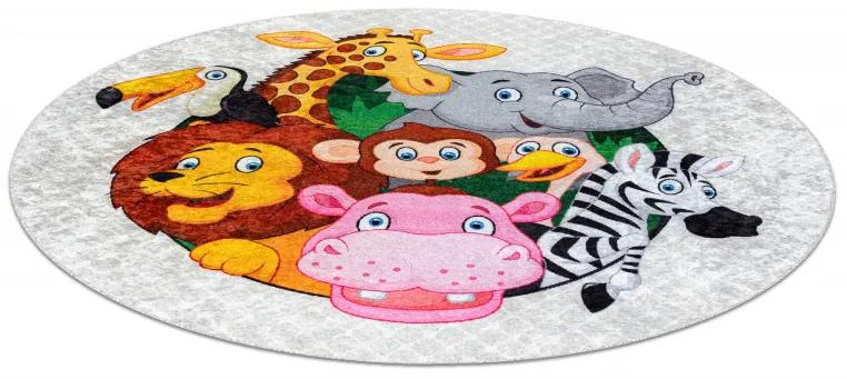 Dywany Łuszczów Dětský kusový koberec Junior 51595.801 Africa Rozměry koberců: 120x120 (průměr) kruh