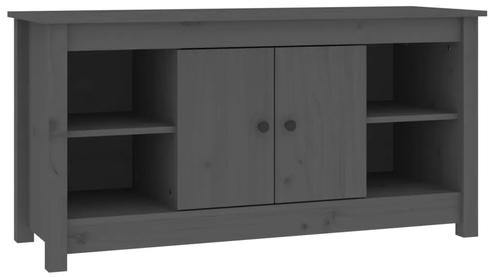 814576 vidaXL TV skříňka šedá 103 x 36,5 x 52 cm masivní borové dřevo