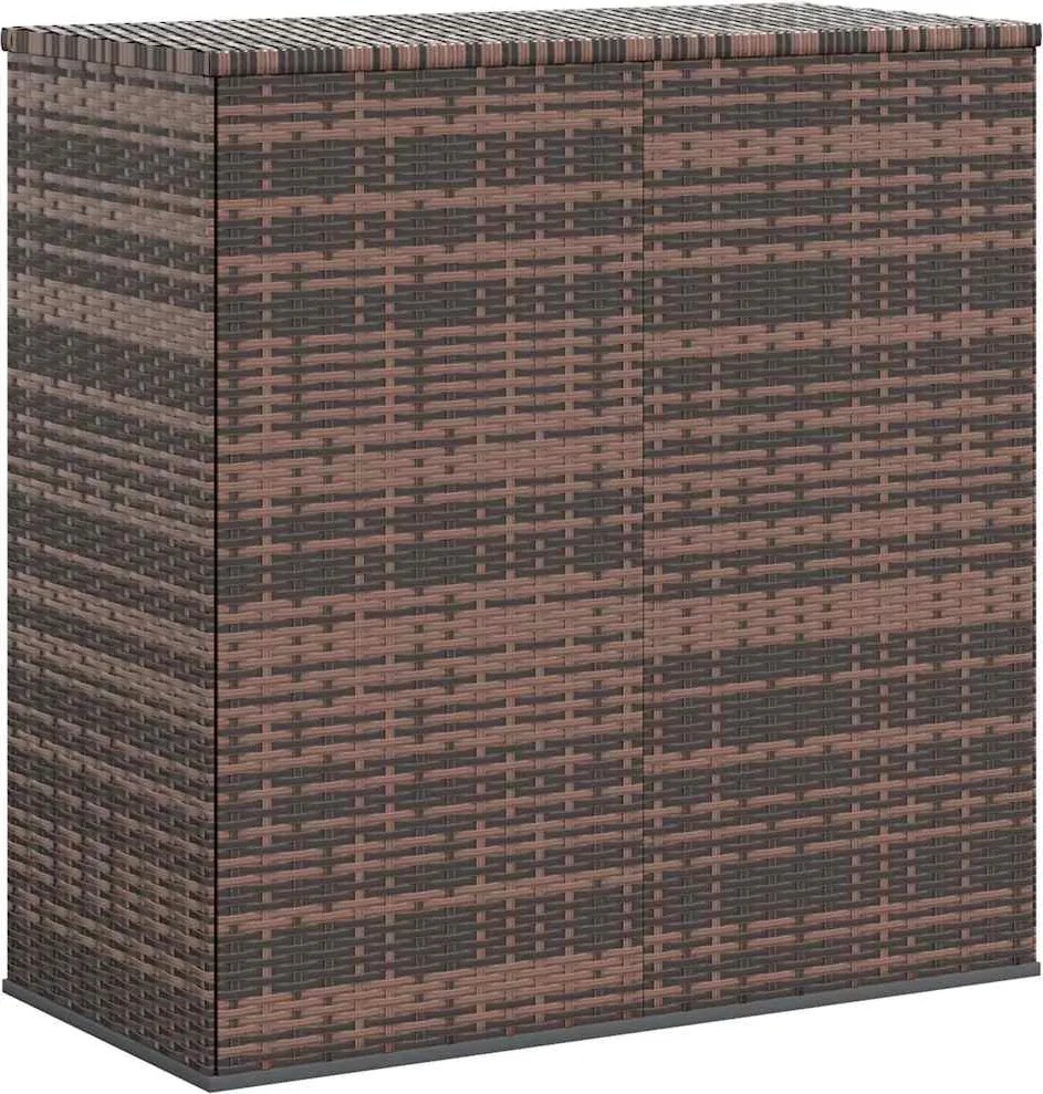 Zahradní úložný box PE ratan 100 x 49 x 103,5 cm hnědý 317224