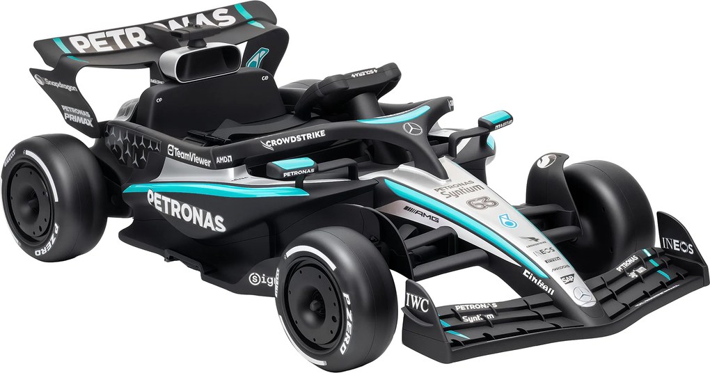 AIYAPLAY Mercedes-AMG PETRONAS F1 12 V elektrický go-kart pro děti Gokart s lithium-akumulátorem 2 motory Plynulý start