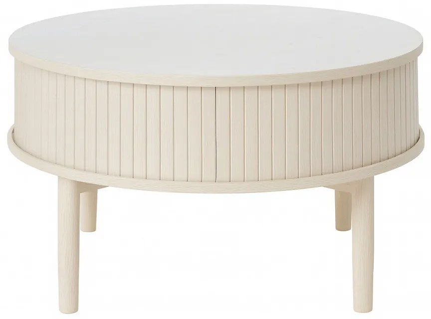 Designový konferenční stolek Palomino 85 cm bílý dub