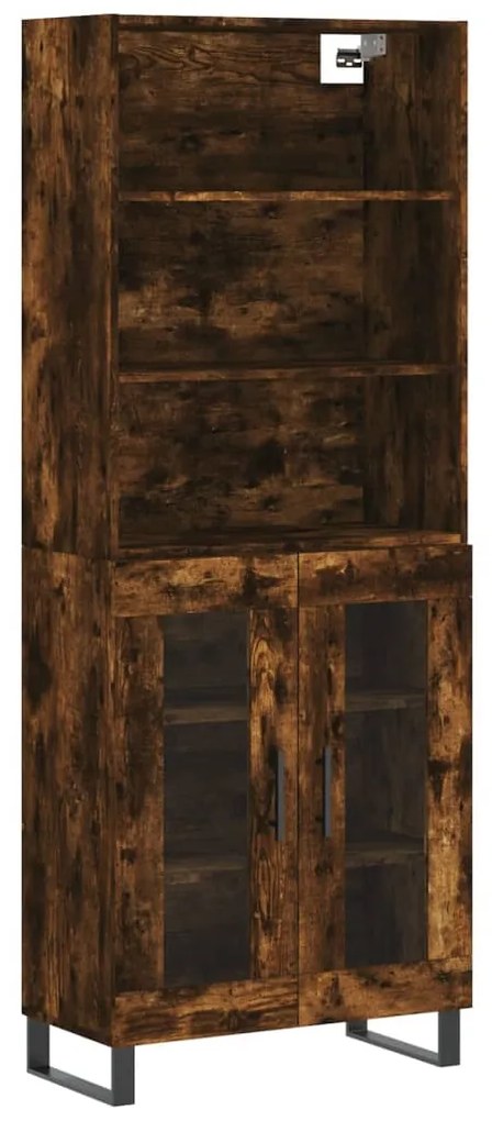 Skříň highboard kouřový dub 69,5 x 34 x 180 cm kompozitní dřevo,  3189346