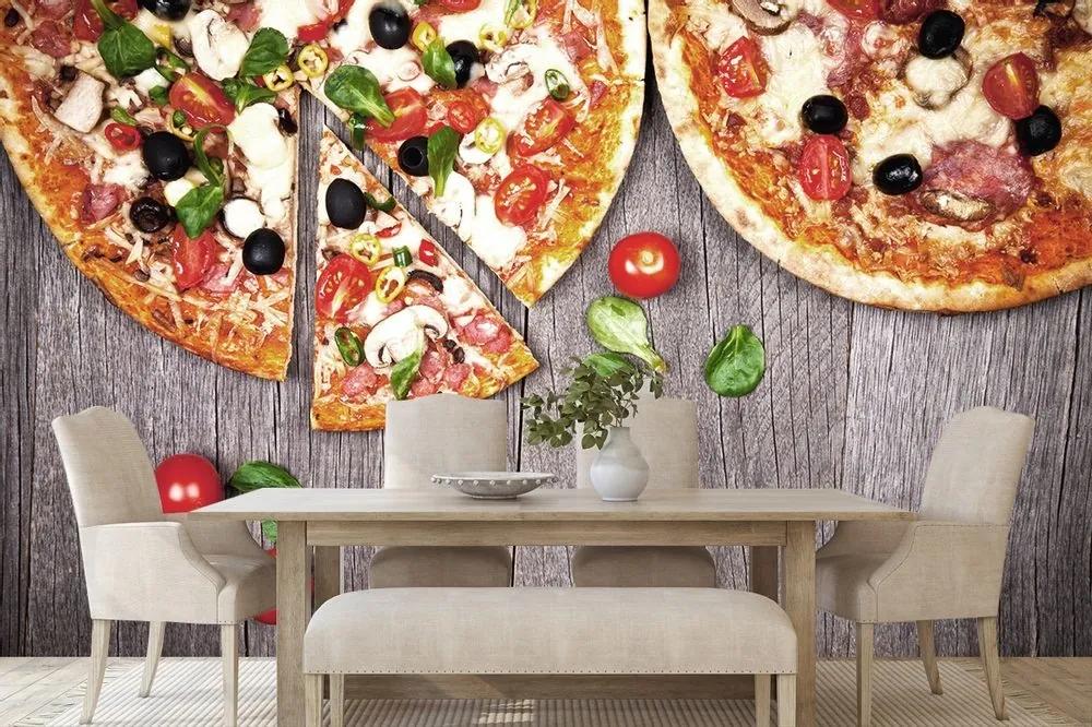 Tapeta italská pizza - 225x150 cm