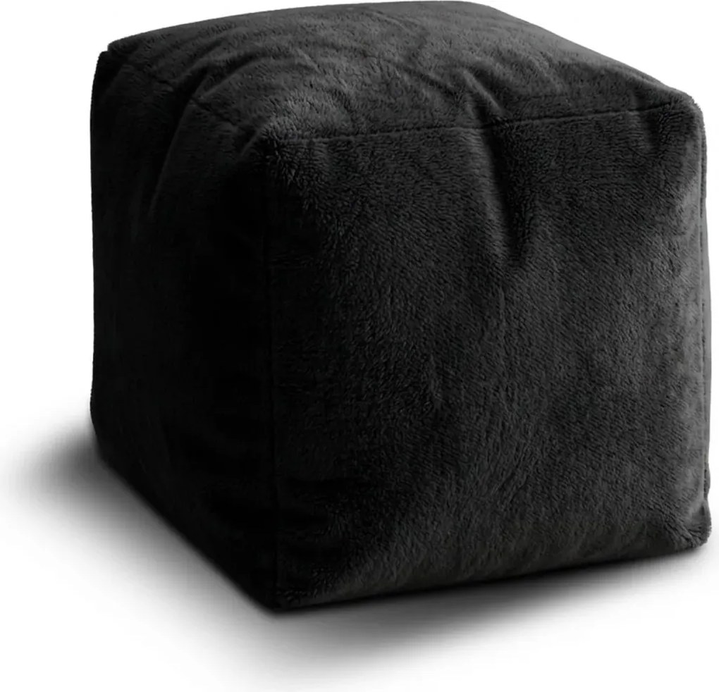 Sablio Taburet Cube SOFTY - Midnight Black - 50x50x50 cm