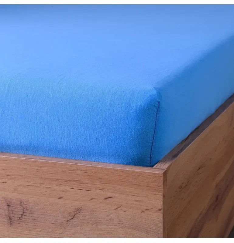 Prostěradlo modré jersey EMI, Plachta 90x200