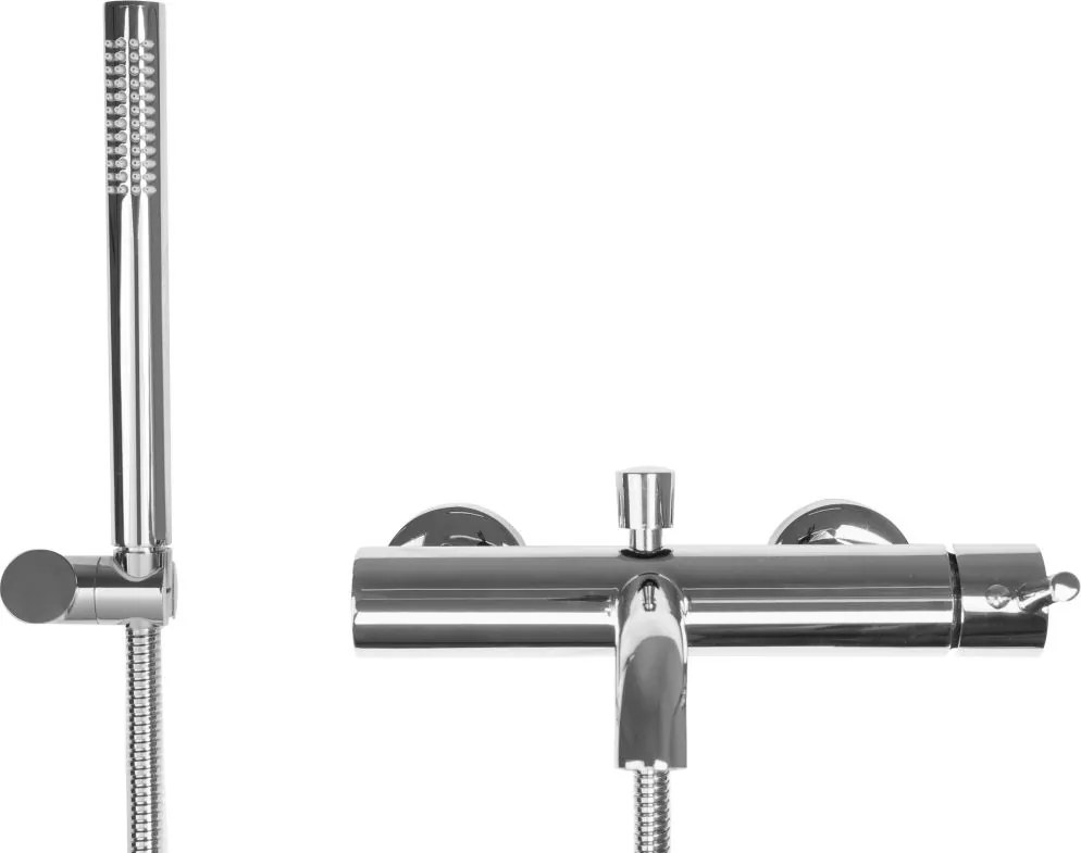 Rea Lungo - vanová baterie + ruční sprchový set, chrom, REA-B6641