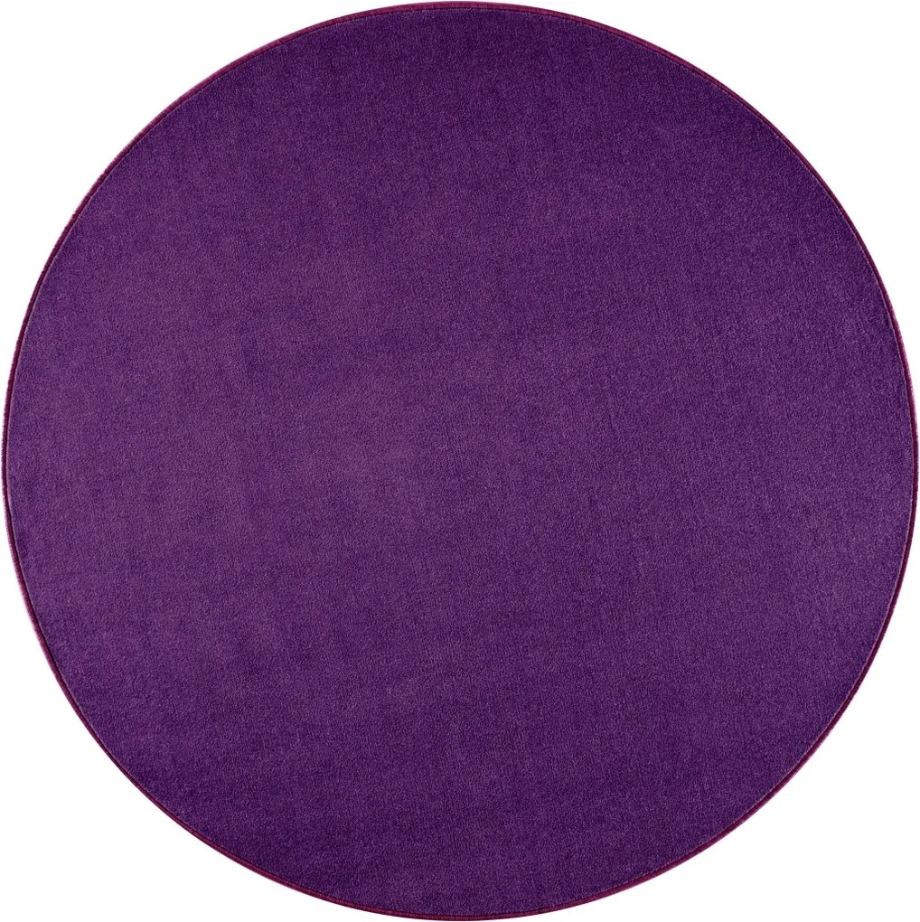 Kusový koberec Nasty 101150 Purple kruh, 133x133 (priemer) kruh, fialová, chodba / predsieň, Hanse Home
