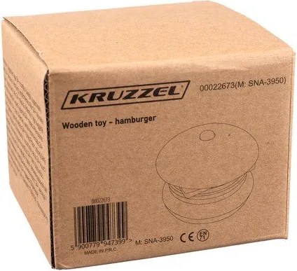 Montessori dřevěný hamburger Kruzzel 22673