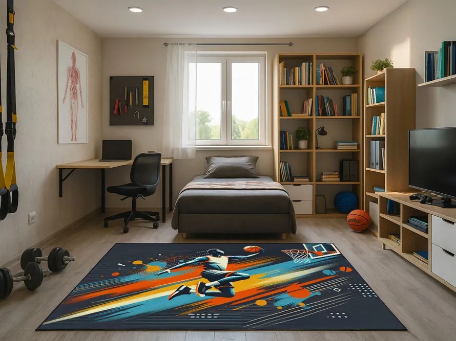 TZ Designový koberec „Basketbal“ Rozměr: 100x150 cm