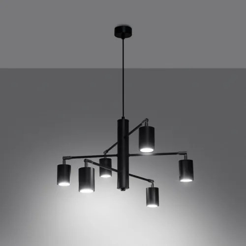 Lustr SOLLUX LEMMI 6 černý GU10 6x10W bez žárovky SL.1207