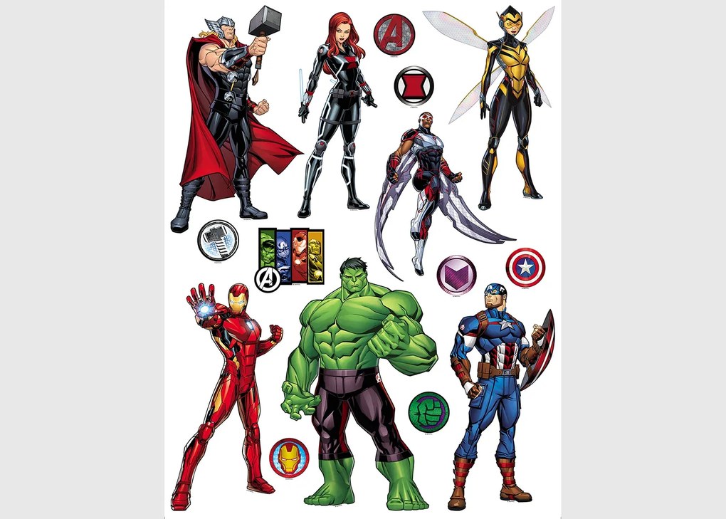 Dětská samolepka na zeď Marvel Avengers, Disney | 65 x 85 cm | DDK2326