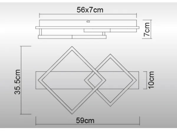 Globo 67847-24 - LED Stropní svítidlo LESINA LED/24W/230V 3000K