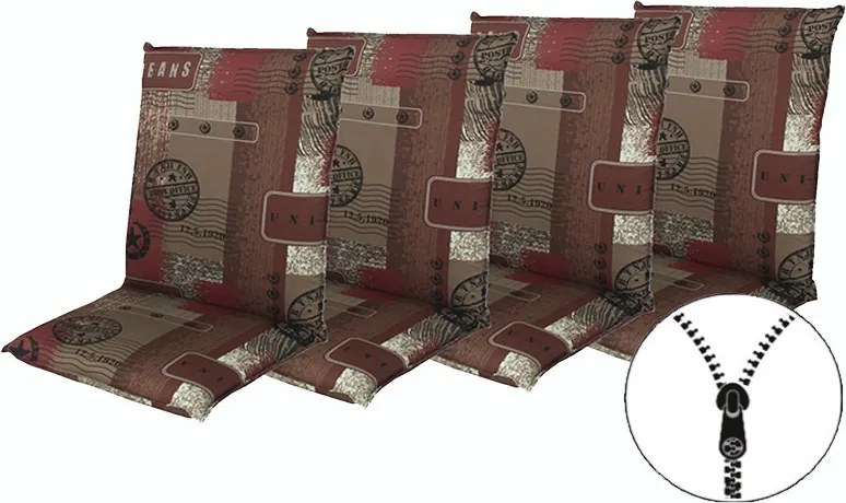 Doppler LIVING 2930 - set 4 ks polstrů na křeslo s nízkým opěradlem