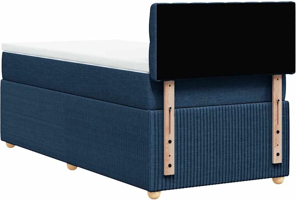 Box spring postel s matrací modrá 80x200 cm textil 3287296
