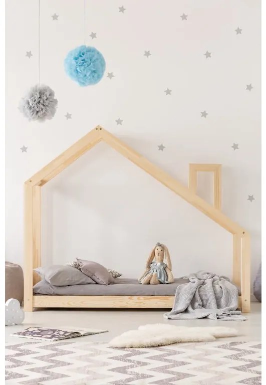 Adeko Dětská postel domeček Mila DMS Velikost postele: 180x90 cm Barva: dekor přírodní dřevo přírodní