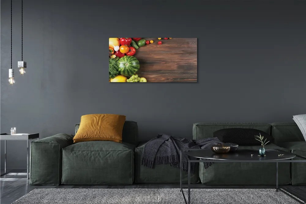 Obrazy na plátně Meloun rajčata kopr 120x60 cm