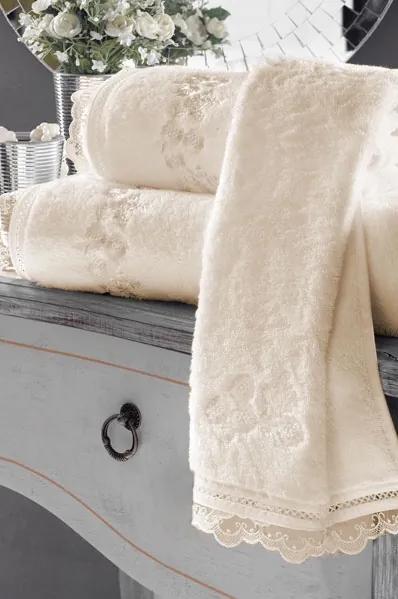 Soft Cotton Luxusní osuška LUNA 85x150 cm Smetanová, 580 gr / m², Česaná prémiová bavlna 100%